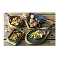 Kuechenprofi Oval Serving Pan (Black) with Wooden Board (5 pack ...