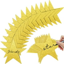 24pcs Paper Gold Stars Decorative Star Cutouts Gold Stars for Bulletin ...