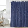 Abstract Topographic Lines Grid Shower Curtain Set, Waterproof Shower ...