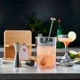 Mixeries Crystal Cocktail Mixing Glass Set with Bamboo Stand - 22 Oz ...