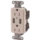 Hubbell Tamper Resistant Usb Charger Duplex Receptacle, 15 Amp, White ...