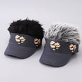 Fake Hair Baseball Hat Men's Visor Hat Novelty Golf Cap for Travel ...