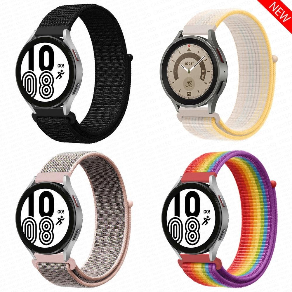 2/3/4Pack 20mm 22mm Braided Nylon Bands For Samsung Galaxy Watch 5 40mm ...