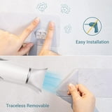 LUXEAR Shower Caddy 2 Pack, Adhesive Shower Basket with 22 Hooks Rack ...