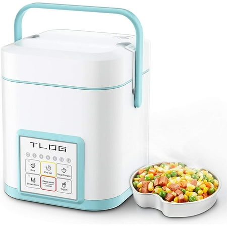Mini Rice Cooker 2 Cups Uncooked,1.2L Portable Rice Cooker, Travel Rice ...