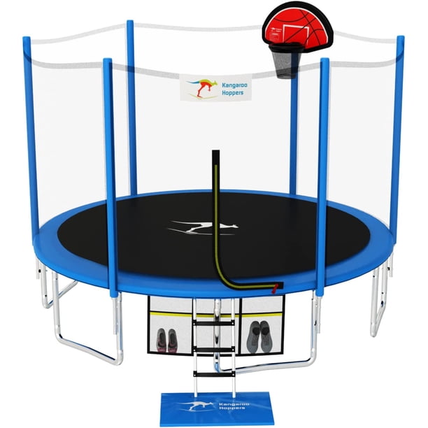 Kangaroo Hoppers 1500LBS 12FT Trampoline for Kids, Trampoline with ...