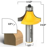 Yonico Round Over Edging Router Bit - 1/2" Radius - 1/2" Shank 13166 ...