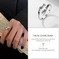Trust God Cross Ring For Women Silver Faith Over Fear Inspirational ...