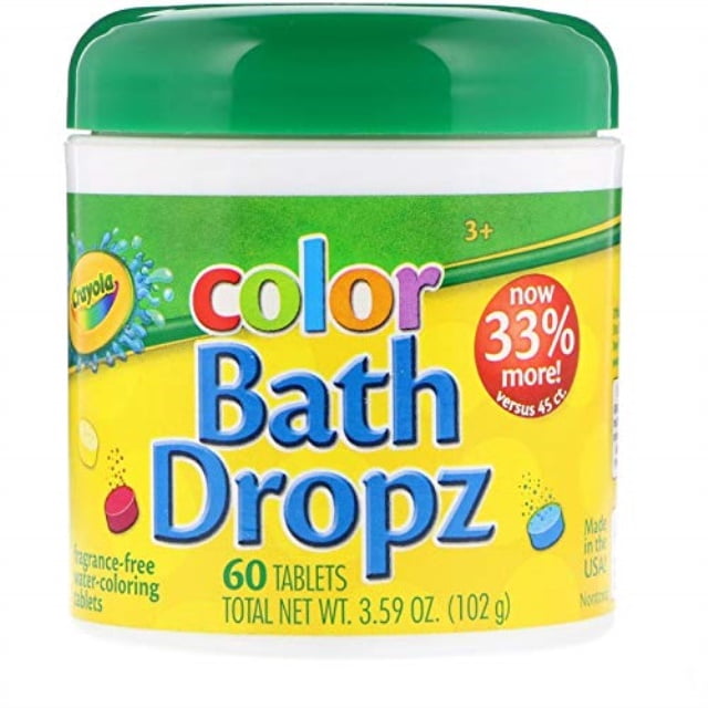 Crayola Color Bath Dropz, Fragrance Free 60 ea(Pack of 2) by Crayola ...