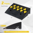 Heavy-Duty Rubber Curb Ramp, 2 Pcs Driveway Threshold Ramps with ...
