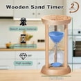 Sand Timer, Colorful Wood Hourglass Timer, Wooden Sand Clock 1 min/2 ...