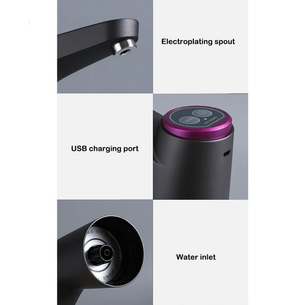 Ruzhgo Automatic Electric Water Pump USB 600ml Pumps Household Bottled Charging 2 Modes 600ml ...