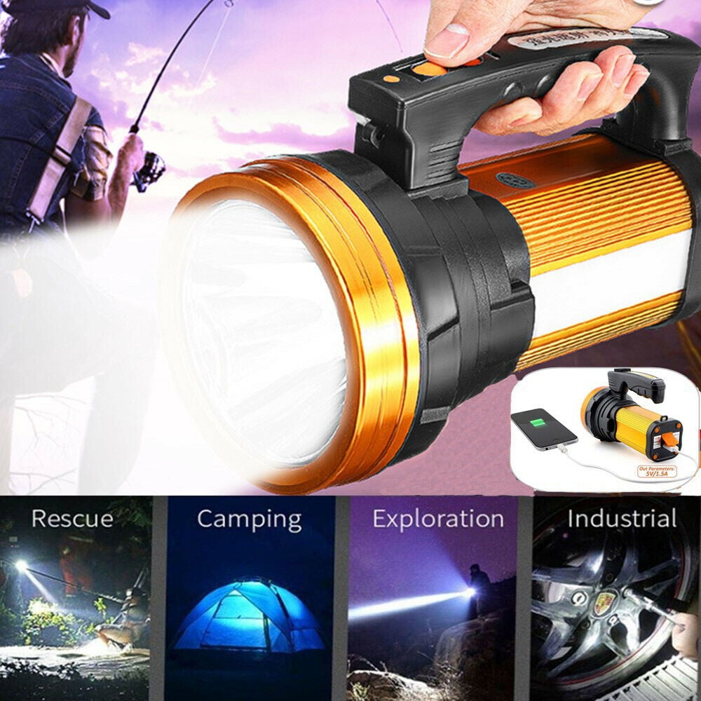 Super Bright LED Searchlight Rechargeable Handheld Spotlight Flashlight ... Super Bright LED Searchlight Rechargeable Handheld Spotlight Flashlight ...