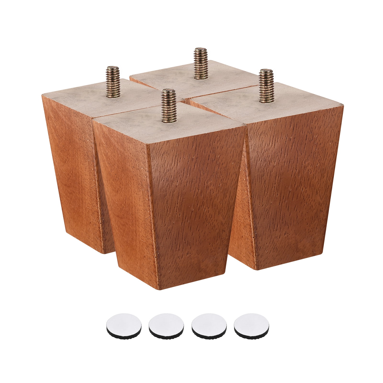 Uxcell Furniture Legs 3 Inch(80mm) Set of 4 Square Solid Wood Couch ...