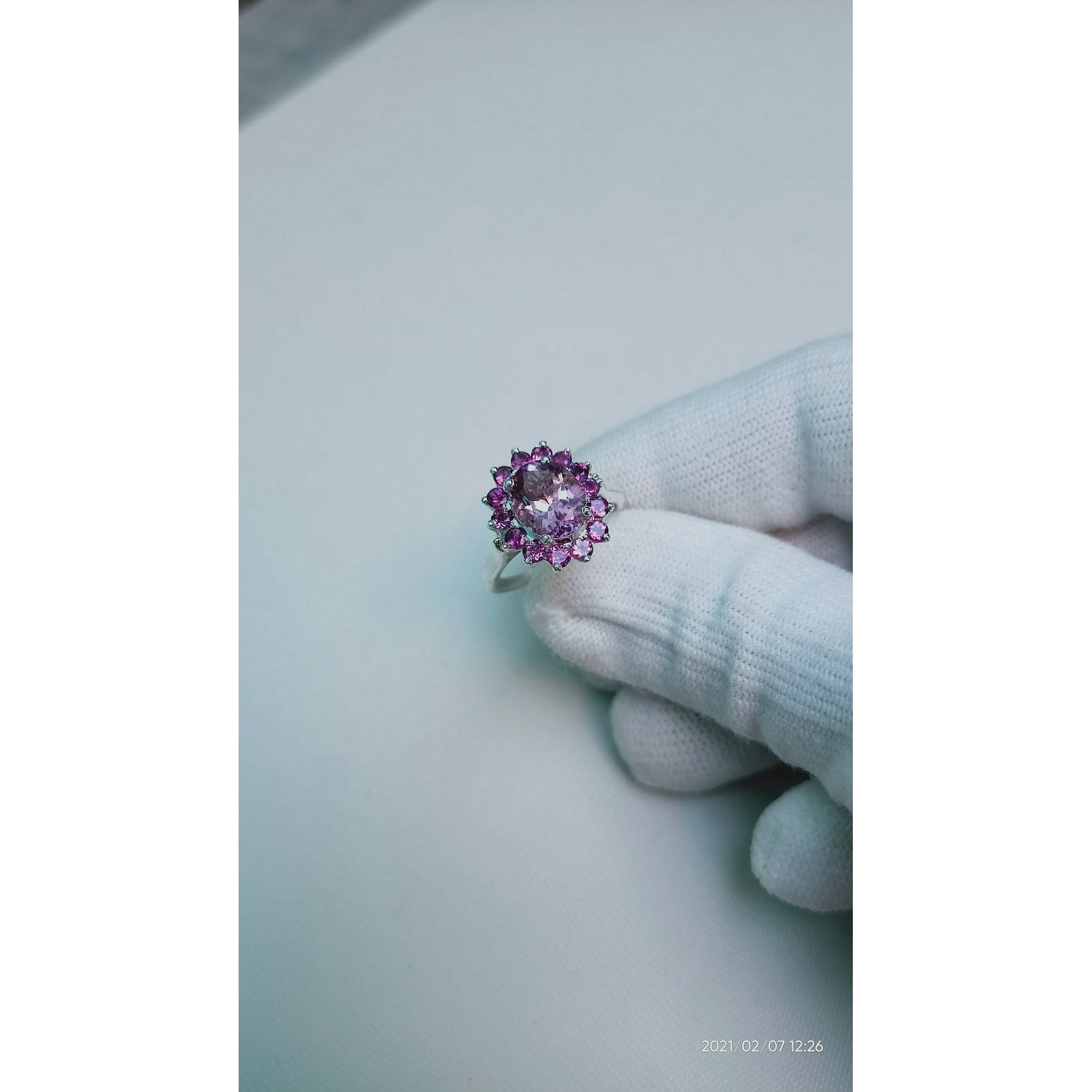 Click here for Gememporium Natural Purple Amethyst Ring  Oval Cut... prices