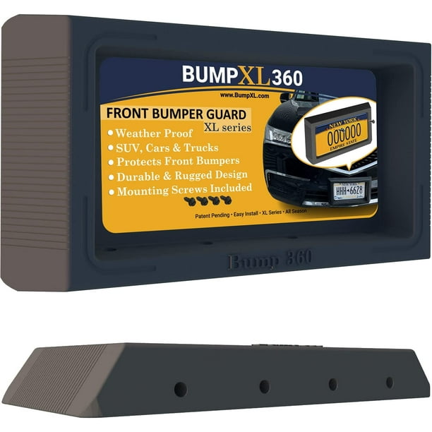 BumpXL Front License Plate Bumper Guard protector – XL Bump Protection ...