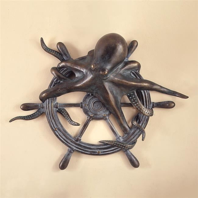 San Pacific International Octopus and Ships Wheel Wall Plaque - Walmart.com