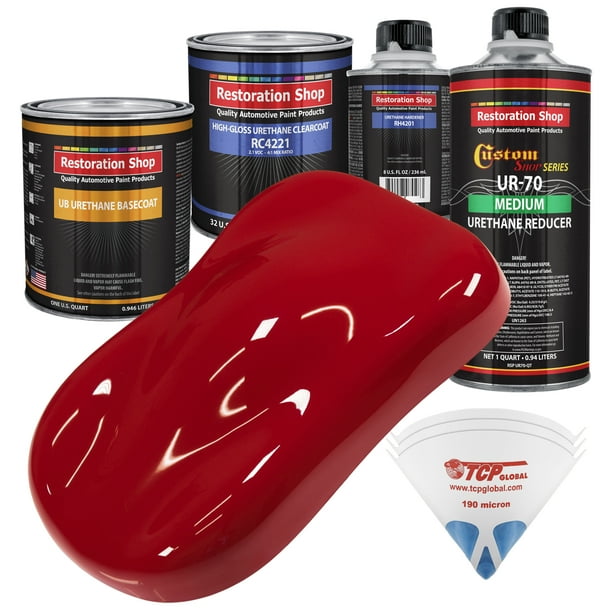 Torch Red Quart URETHANE BASECOAT CLEARCOAT Car Auto Body Paint Kit ...