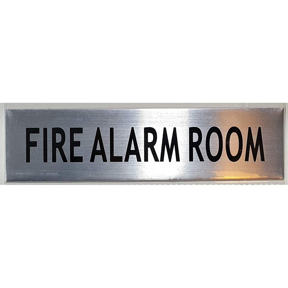 FIRE ALARM ROOM SIGN - -BRUSHED ALUMINUM (2 X 7.75) - Walmart.com ...