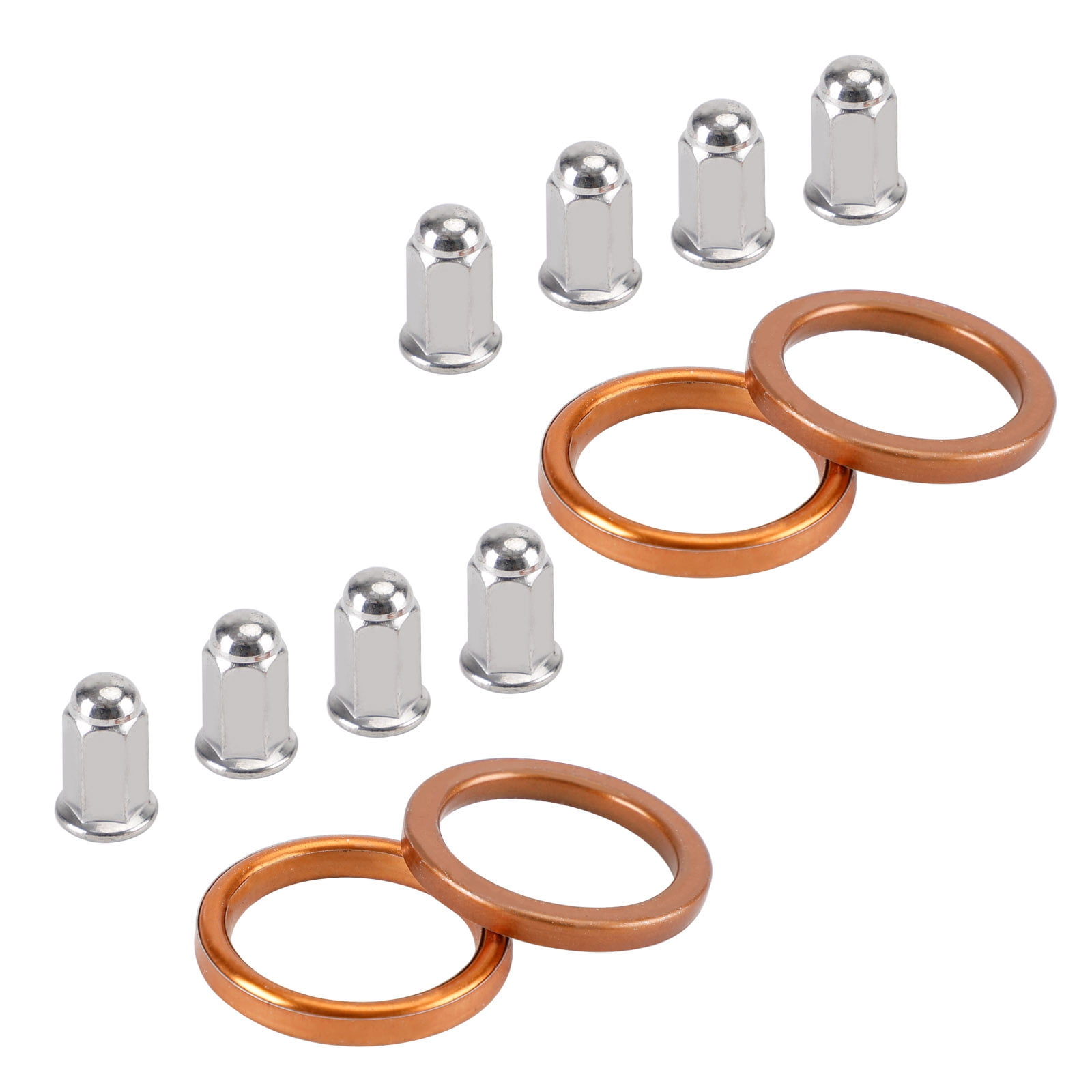 Click here for Motorgenic 4 Exhaust Gaskets & 8 Cap Nuts For Hond... prices