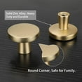 Goldenwarm 10 Pack Brushed Brass Kitchen Cabinet Knobs Round Gold Solid ...