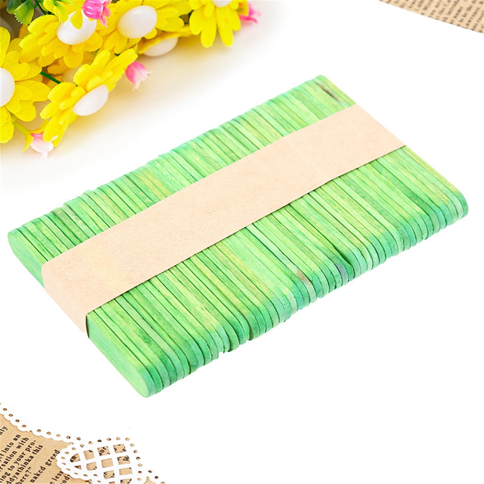 COFEST Colored Popsicle Sticks,Colored Craft Sticks,Colorful Popsicle ...