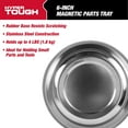 Hyper Tough Magnetic Cup Organizer for Nuts Bolts 6-Inch Diameter Metal ...