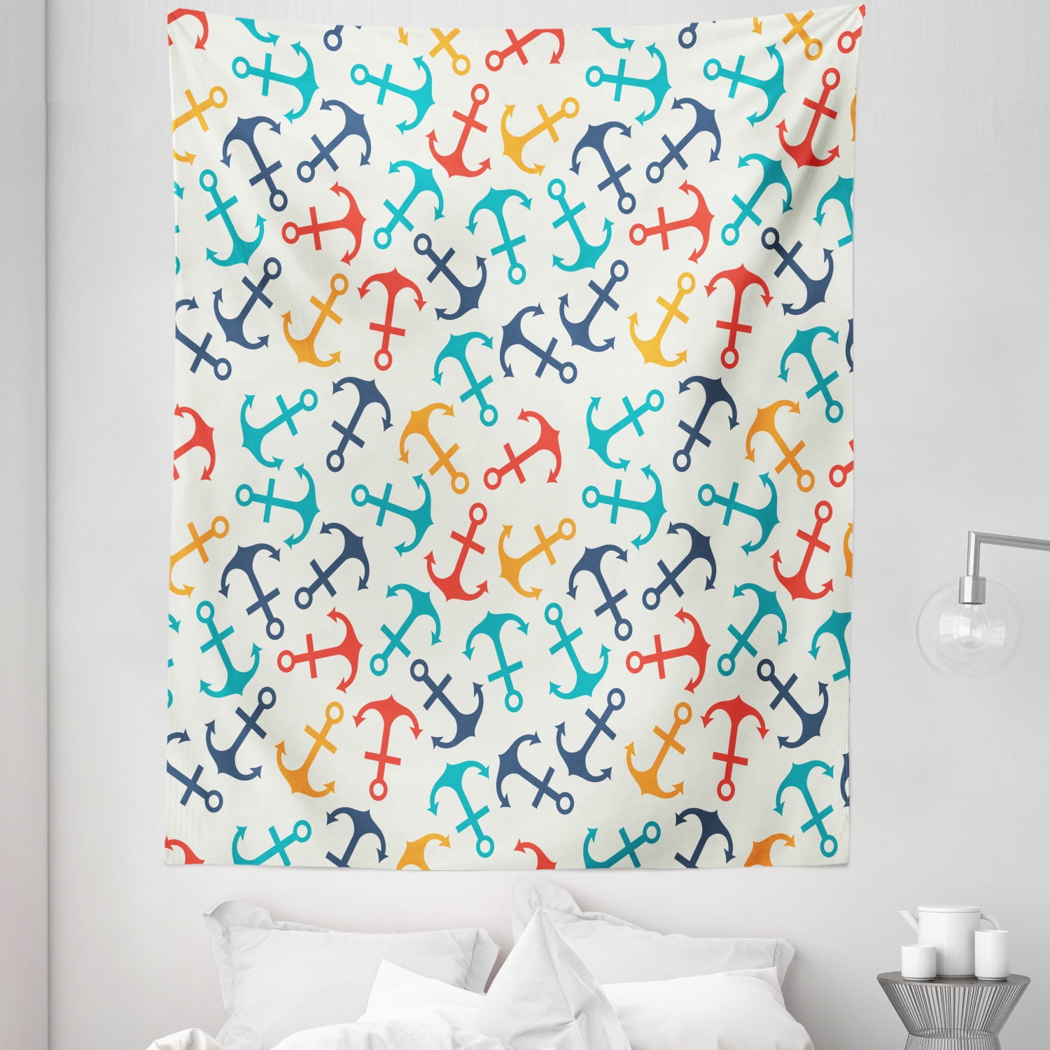Colorful Tapestry, Anchor Shape in Lines Tropics Getaway Ship Cruise ...
