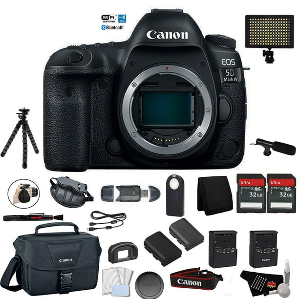 Canon EOS 5D Mark IV Full Frame Digital SLR Camera Body Bundle ...