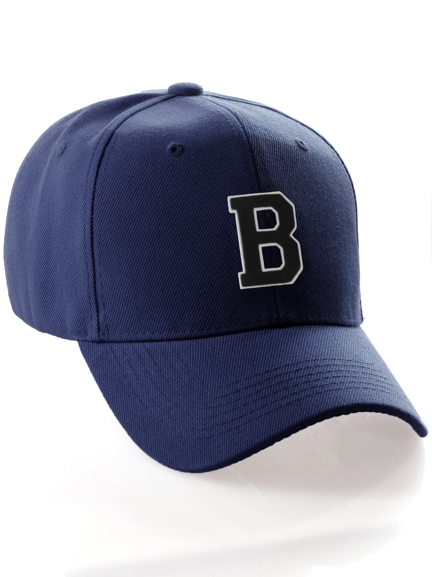 Classic 3D Raised Initial Letters A to Z Structured Baseball Hat Cap ...