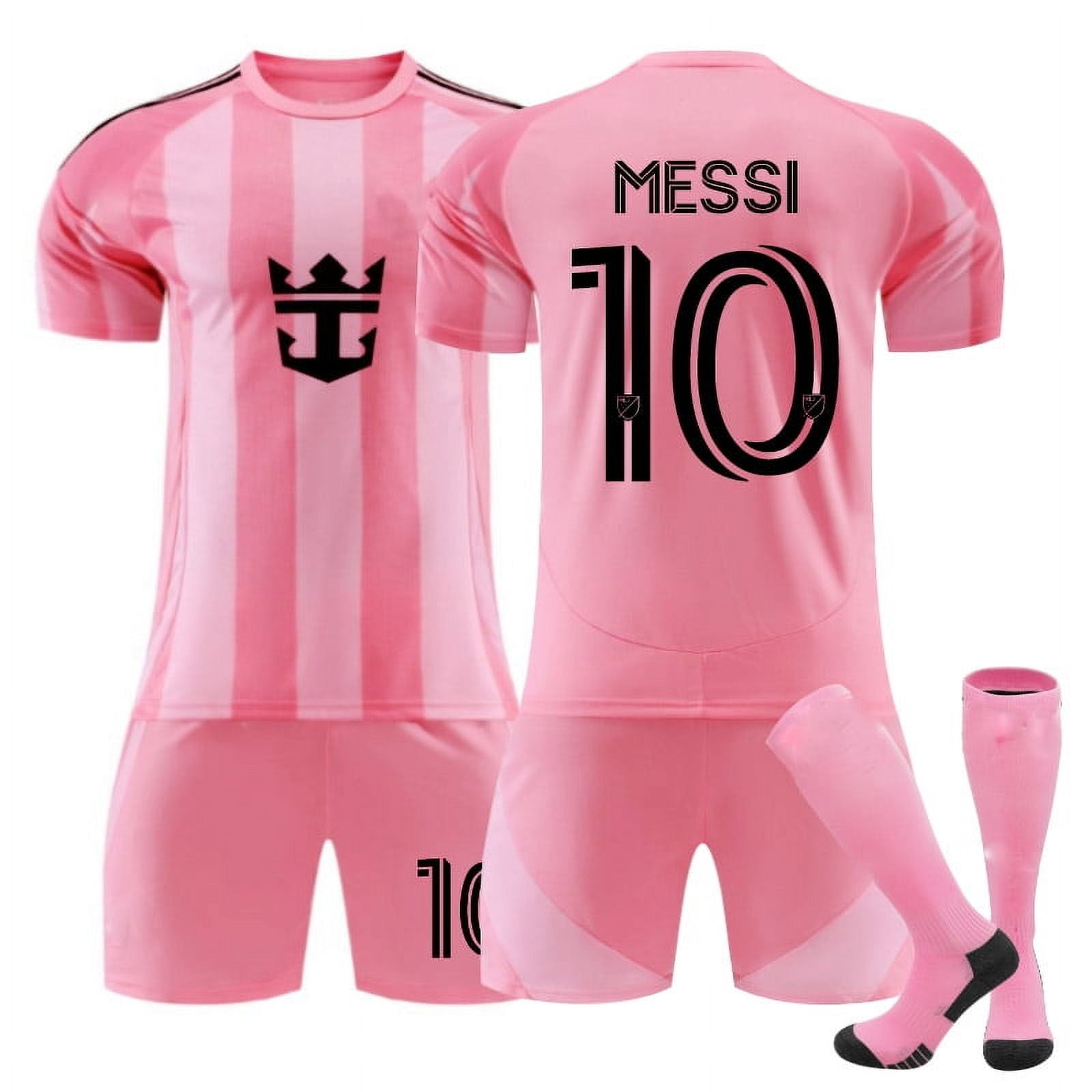 #10 Messi Jersey Kids Pink 2025 Away Kit Shirt Shorts Socks Soccer ...