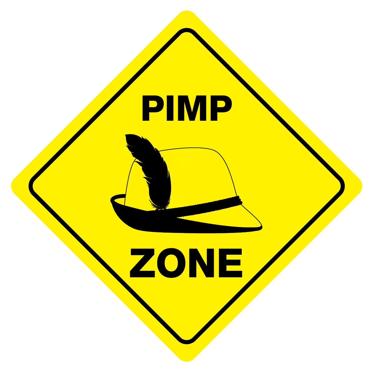 PIMP ZONE Funny Novelty Crossing Sign - Walmart.com