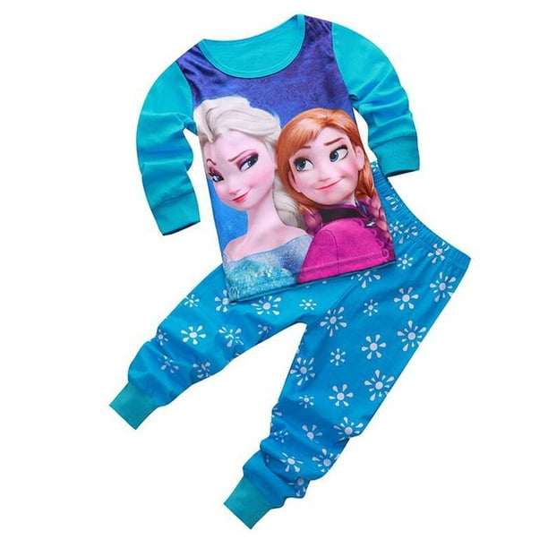 Frozen 2 Girls Pajamas Kids Princess Anna Elsa Sleepwear Children ...