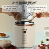 CHACEEF Mini Rice Cooker 2-Cups Uncooked, 1.2L Portable Non-Stick Small ...