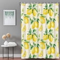 Bathroom Shower Curtain Yellow Lemon Farm Fruit Waterproof Shower ...