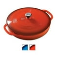 Lodge Baking Dish 3.6 Quart Enameled Cast Iron Covered Casserole ...