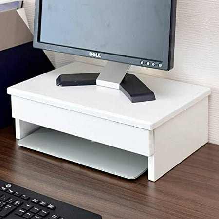[Yamazen] Monitor Stand Drawer (A4 Clear File Compatible) Computer ...