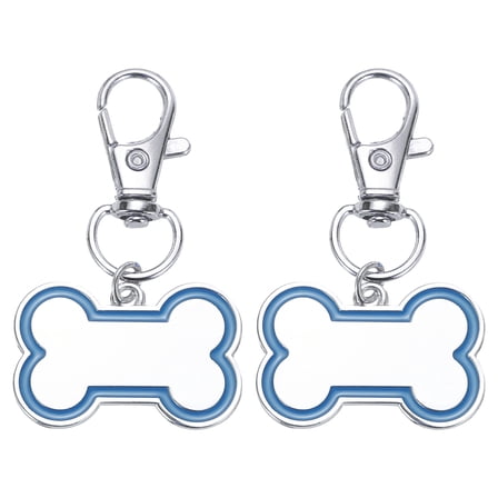 Uxcell Pet ID Tags Bone Shape, 60x40mm Metal Personalize Engraved Both ...