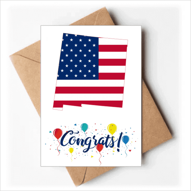 America Map Stars Stripes Flag Shape Wedding Cards Congratulations ...