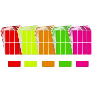 Royal Green Rectangular Color-Coding Label Stickers 2x1.2 inch in Neon ...