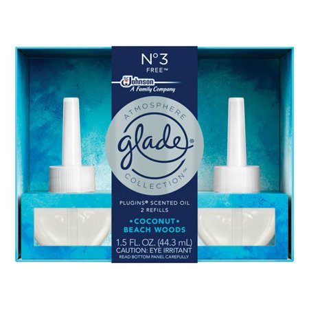 Glade 1668656 1.5 oz Atmosphere Collection Plugins Oil Refill Coconut ...