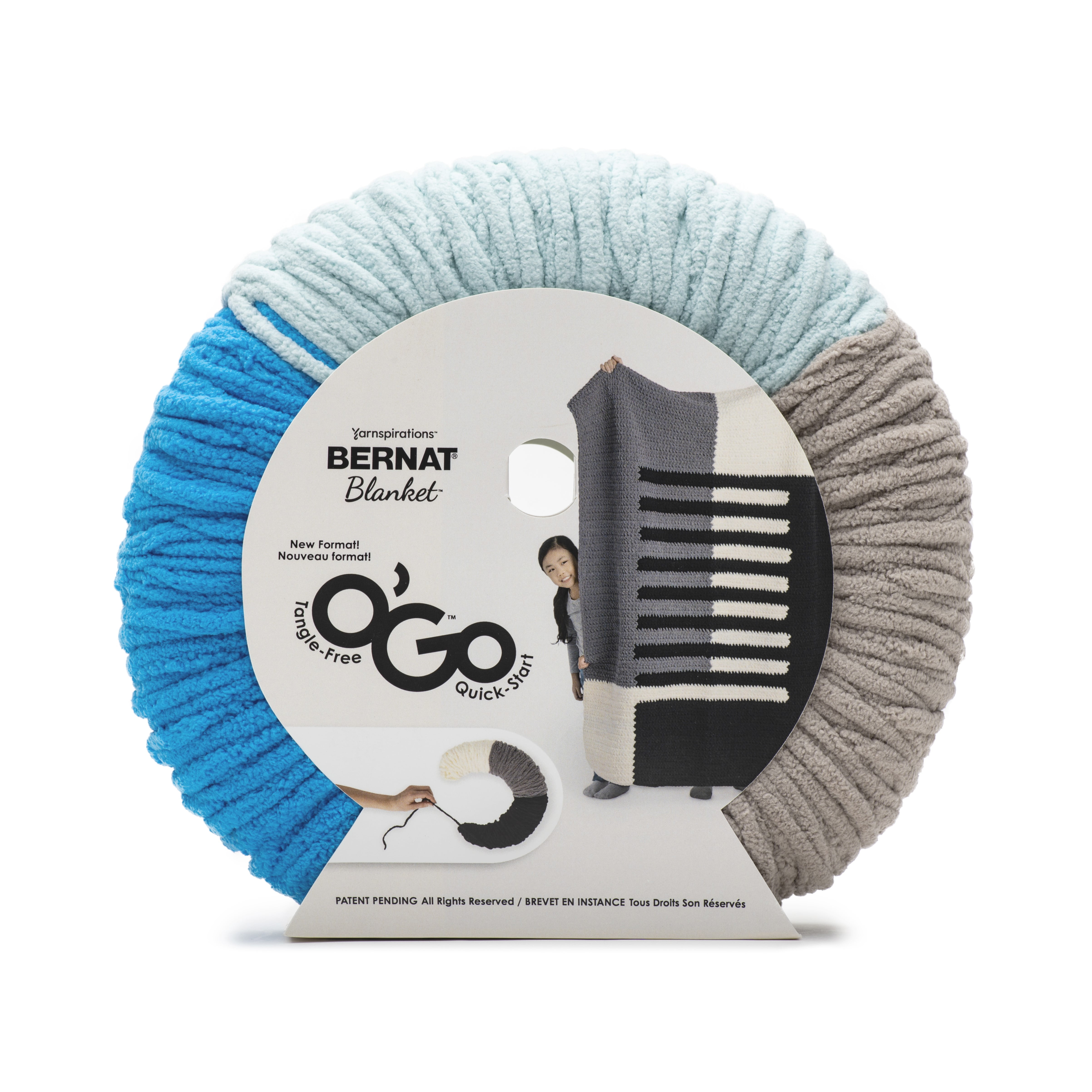 Bernat® Blanket™ O’Go™ #6 Super Bulky Polyester Yarn, Ripple 10.5oz ...