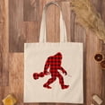 Bigfoot Violinist Violin Player Fiddle Music Red Plaid Gift Tote Bag ...