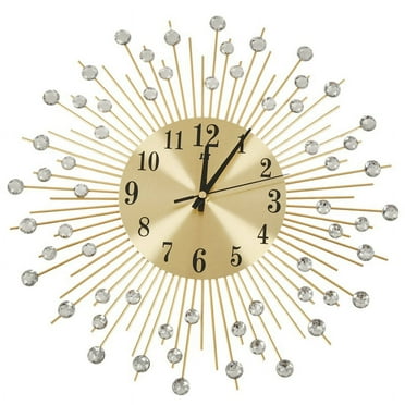 NUOLUX Vintage Gold Wall Clock, Decorative for Living Room & Bedroom ...