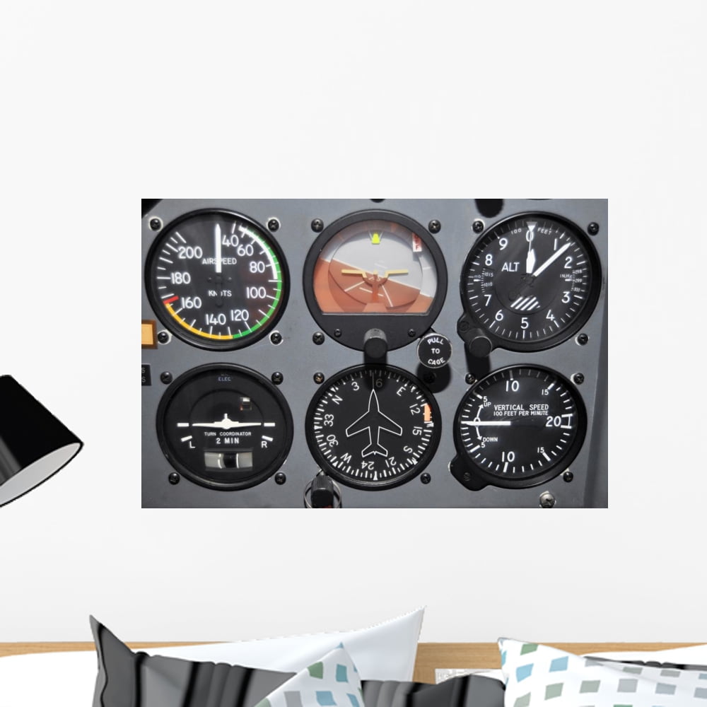 Cockpit Controls Wall Mural Decal Sticker, Wallmonkeys Peel & Stick ...