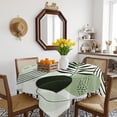 Abstract Mid Century Green Color Block Table Cloth 54x54in, Waterproof ...