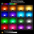 16-Color RGB LED Light Bulb E27, 3W Dimmable Mood Lighting with Remote ...