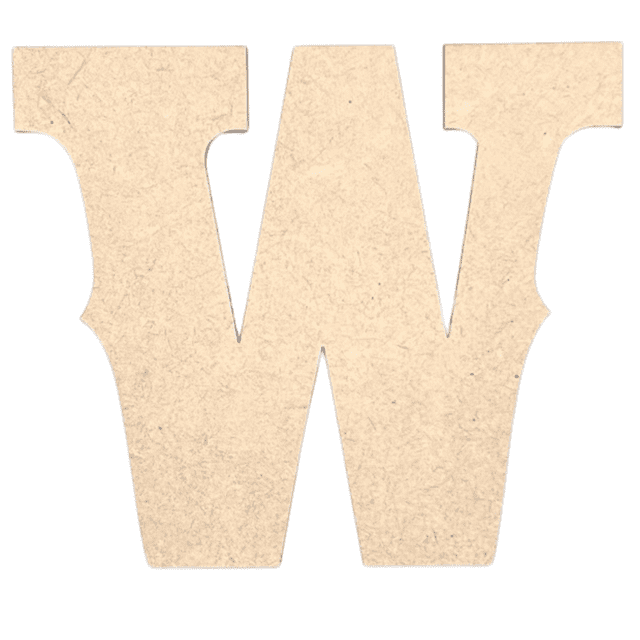Krafty Supply 8" Tall Western Block - MDF Letter W | 1/4" Thick ...