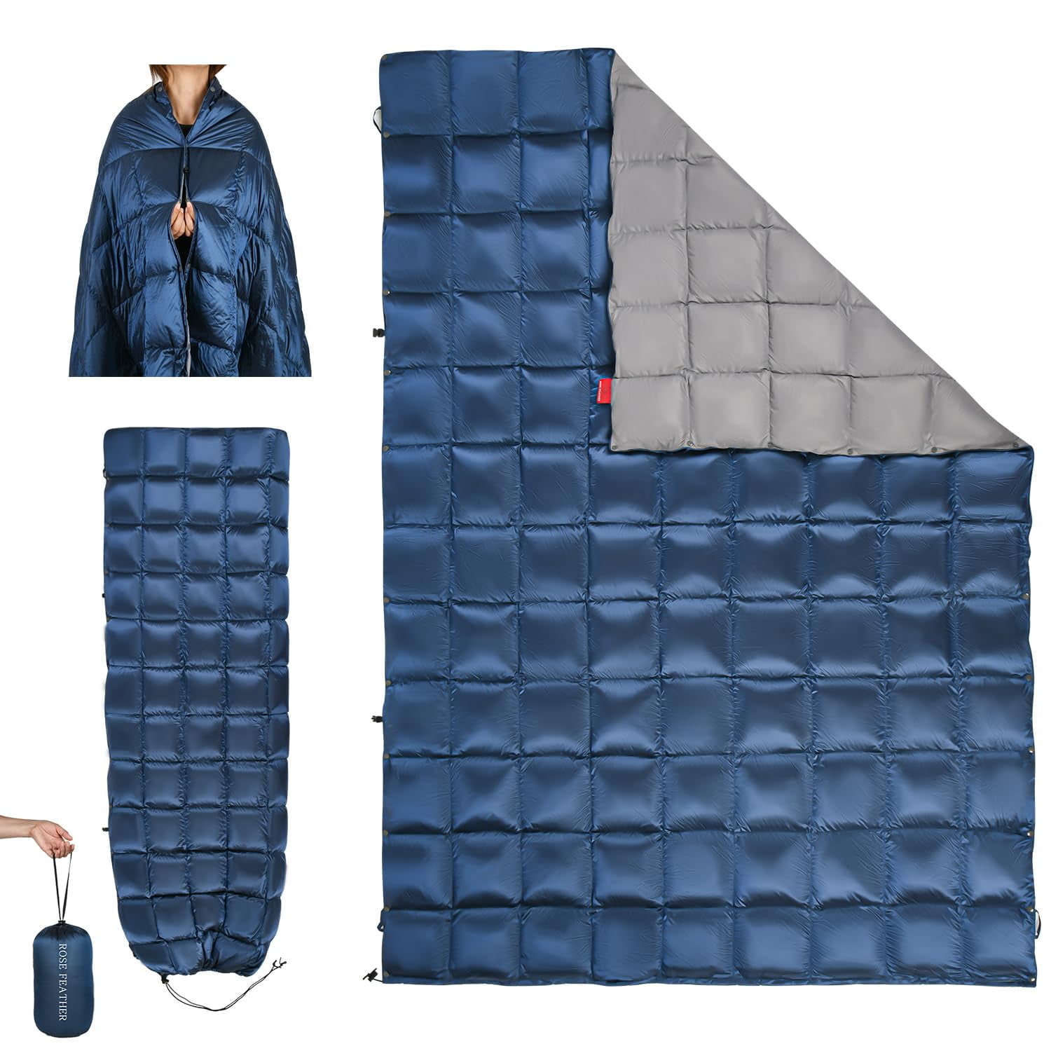 Click here for Rose Feather Down Camping Blanket  Muti-Use Outdoo... prices