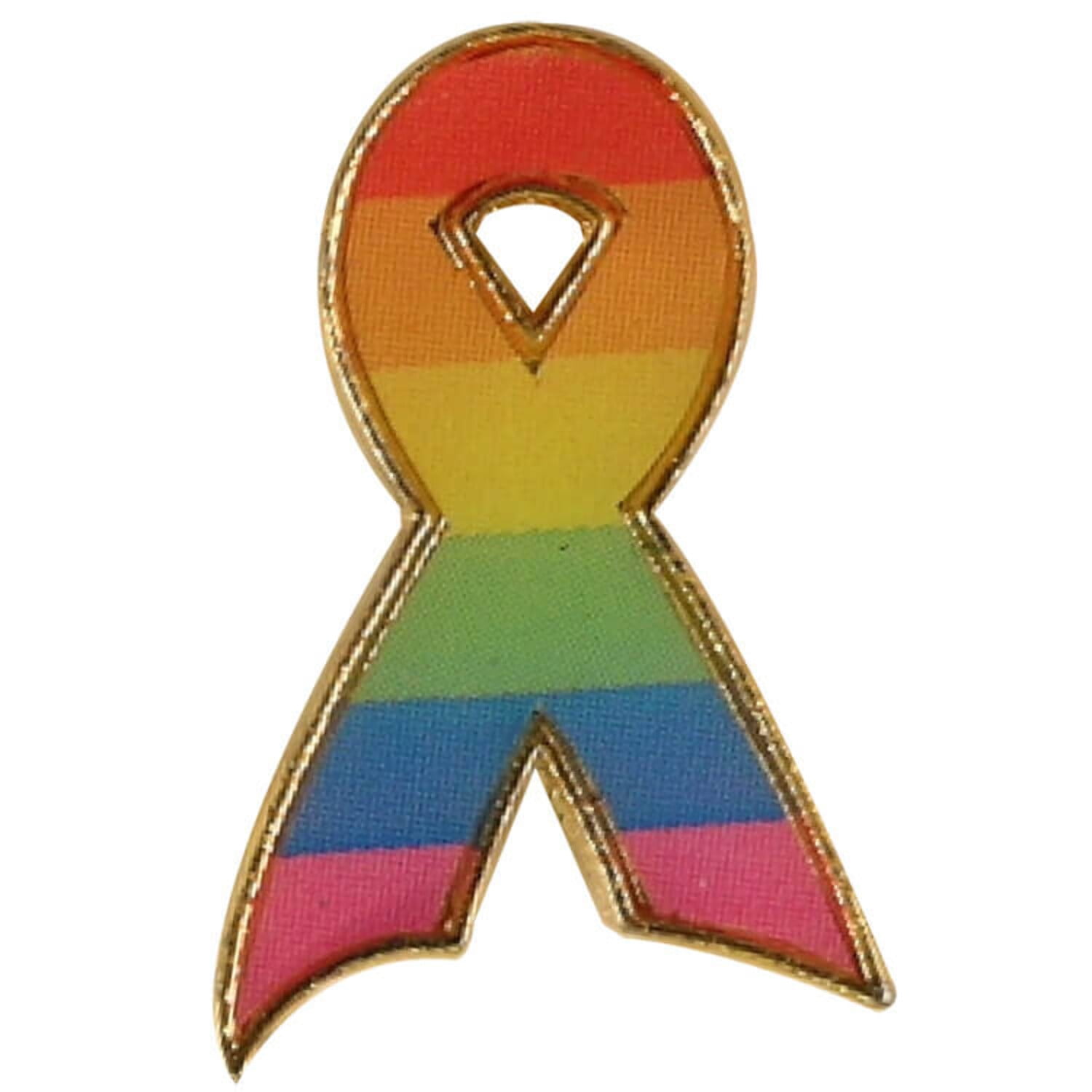 StockPins Rainbow Ribbon / Gay Pride Ribbon Pin Made in USA - Walmart.com
